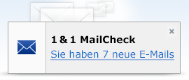 1&1 MailCheck - schnell E-Mails checken!
