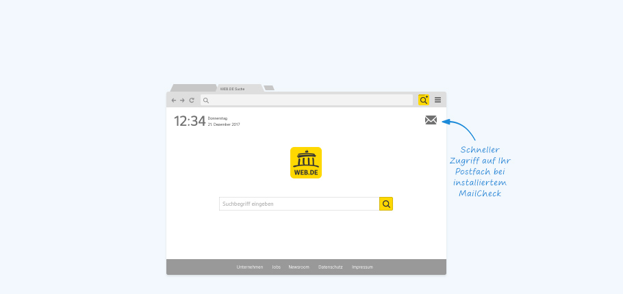 WEB.DE Start - der leichte Einstieg in alles rund um Ihre E-Mails.
