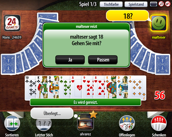 Kurnik Skat Online : Play Skat online from your browser • Board Game ...