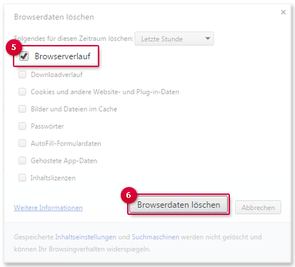 Browserverlauf löschen - WEB.DE Hilfe