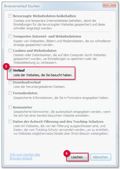 Browserverlauf löschen - WEB.DE Hilfe